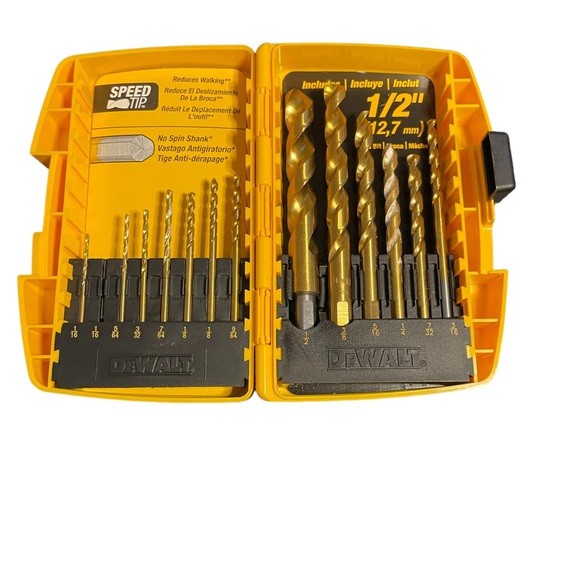 Other | Dewalt Titanium Pilot Point Drill Bit Set 14piece Metal Wood ...